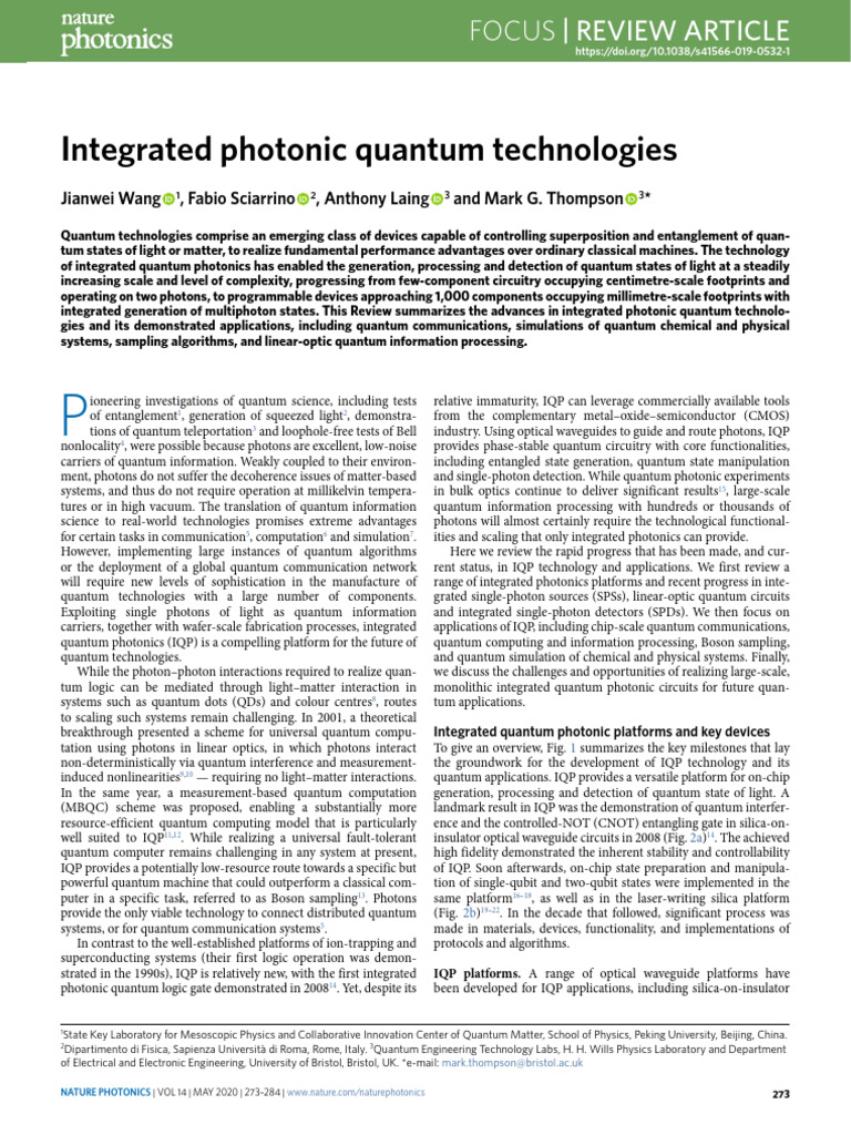 [8] | PDF | Quantum Computing | Photonics