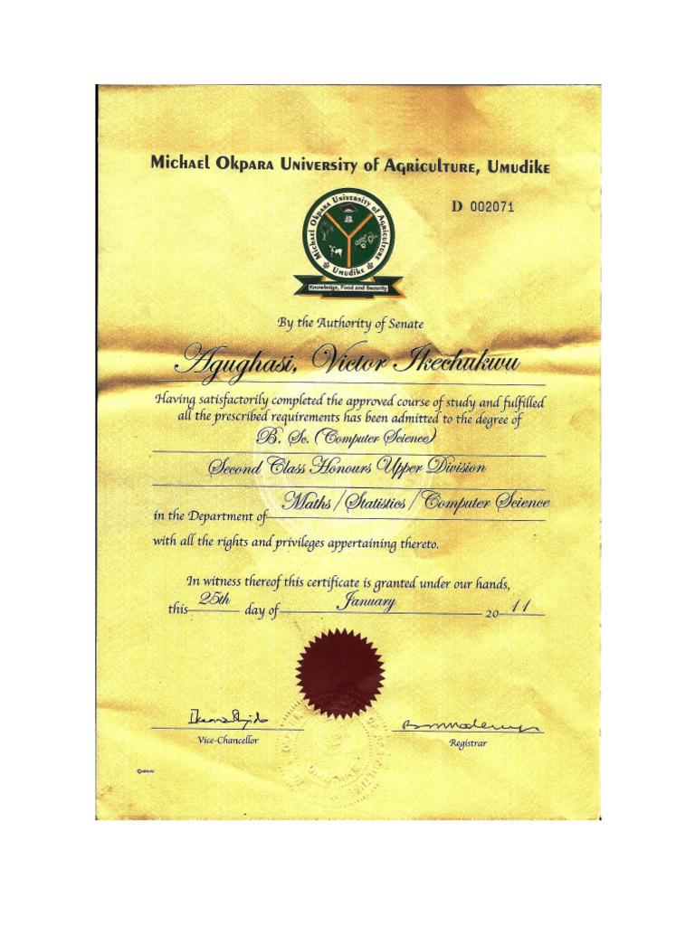 BSC+MSC Degree Transcripts and Certificates | PDF | Computing