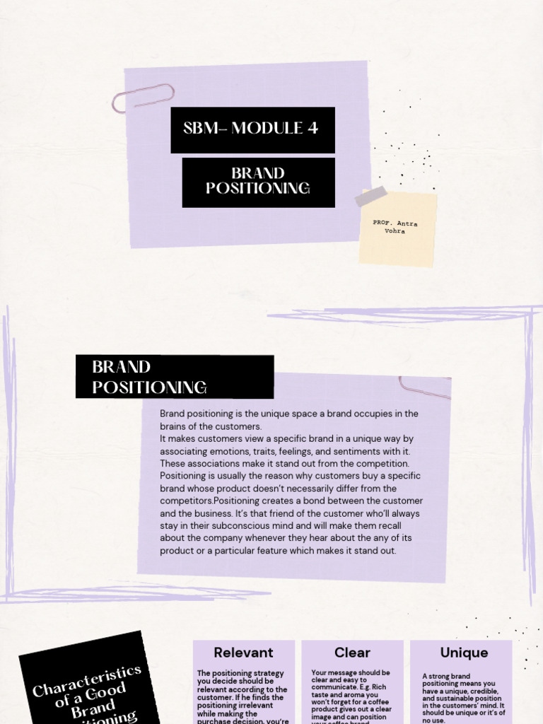 SBM- UNIT 4 | PDF | Brand | Marketing