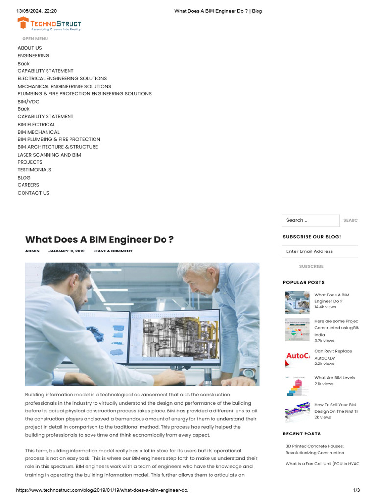 What Does A BIM Engineer Do _ _ Blog | PDF | Building Information ...