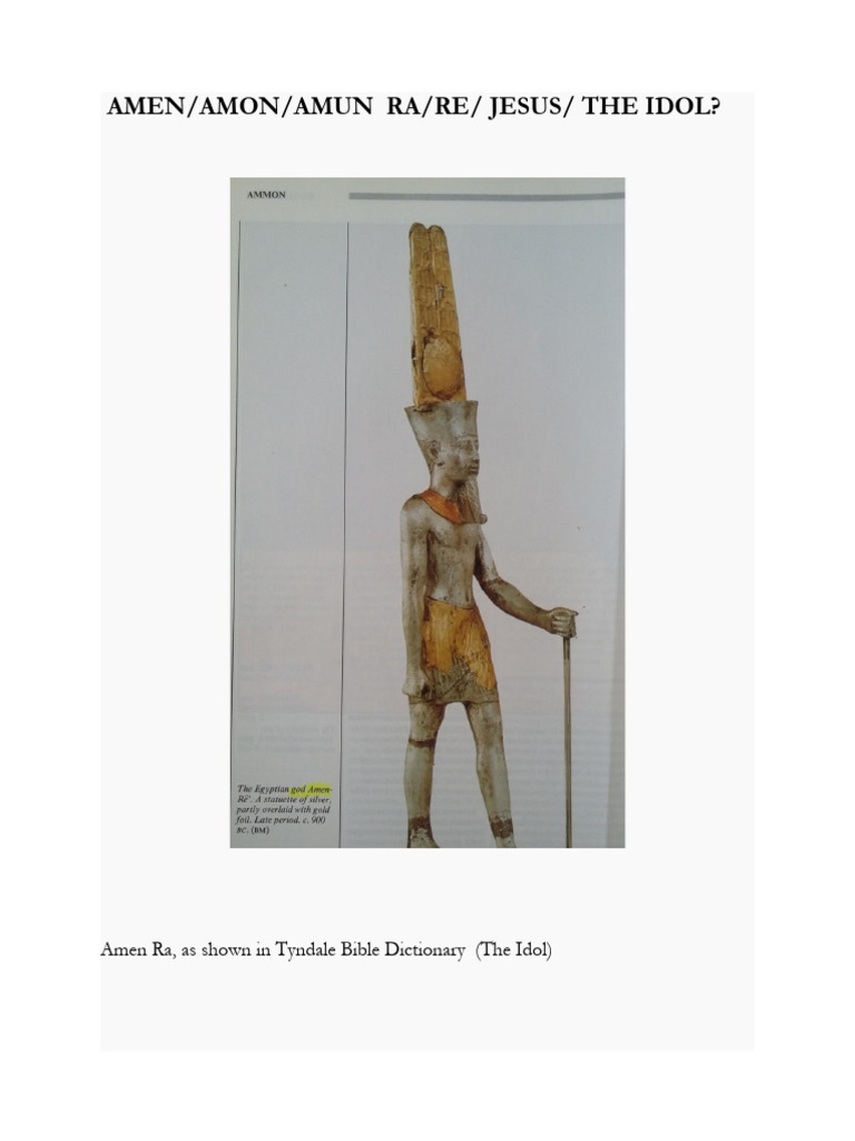 Amen, Amen. I Say Unto You | PDF | Idolatry | Amen
