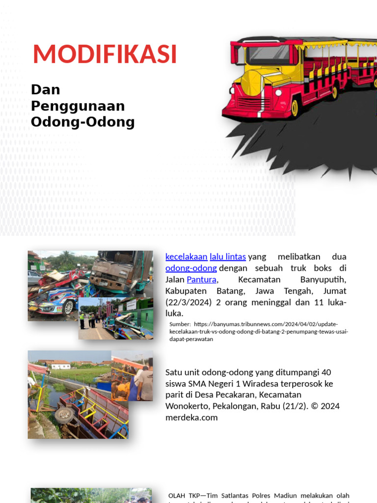 Modifikasi Dan Penggunaan Mobil Odong-Odong | PDF