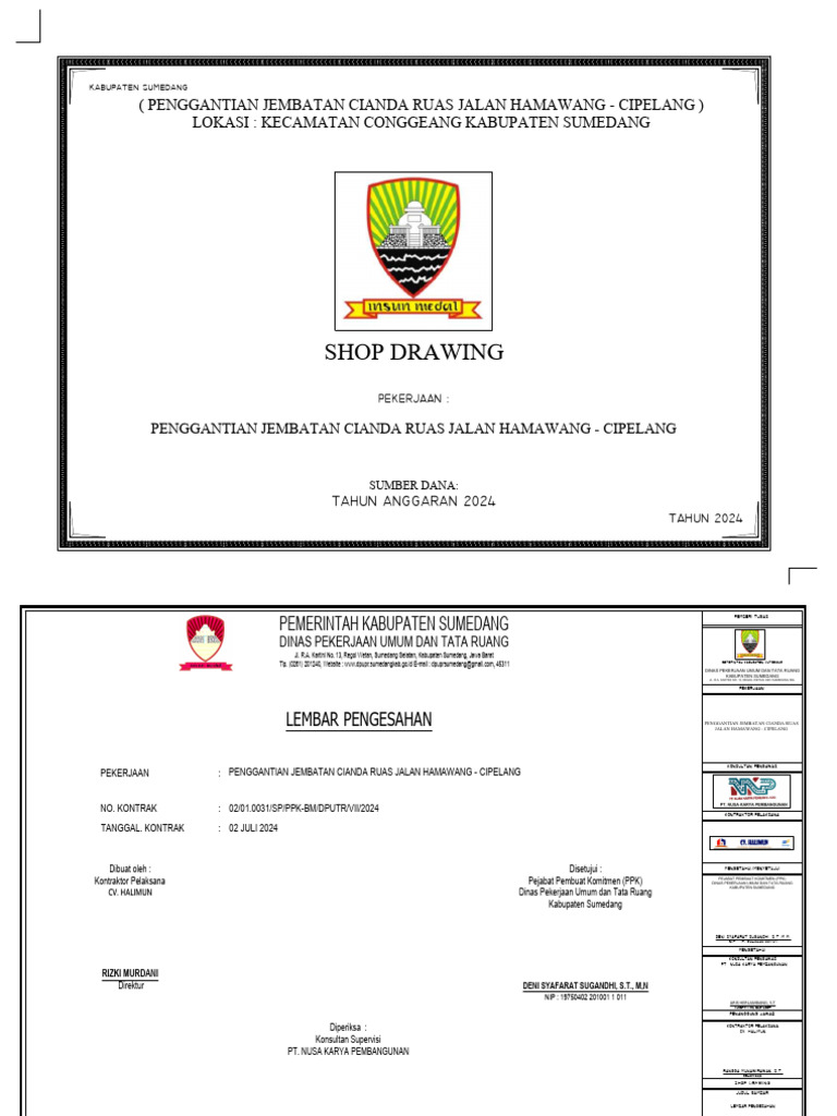 Shop Drawing Jembatan Cianda | PDF