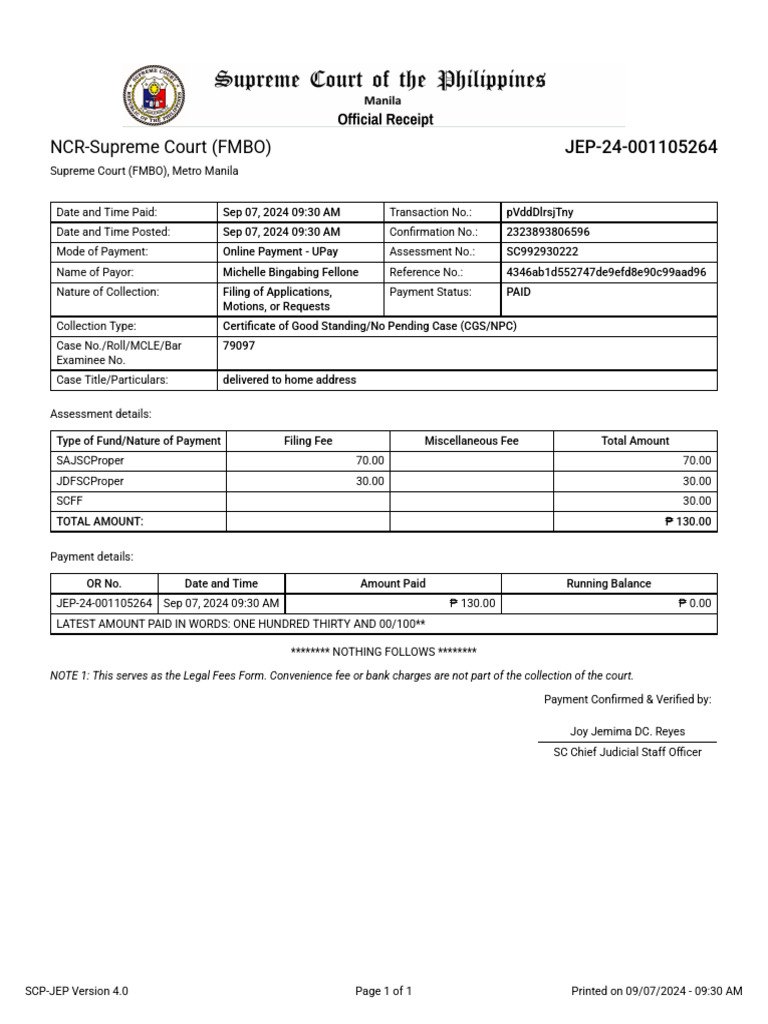 sdfd | PDF | Fee | Payments