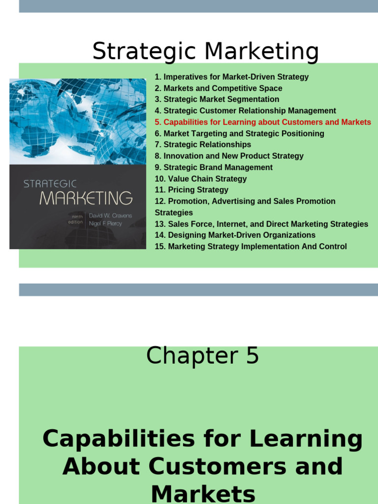 Chapter 5 Capabilities About Learning of Customers and Markets | PDF | Marketing | Information