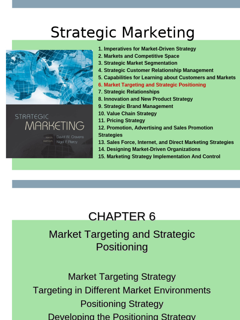 Chapter 6 - Market Targeting and Strategic Positioning | PDF ...