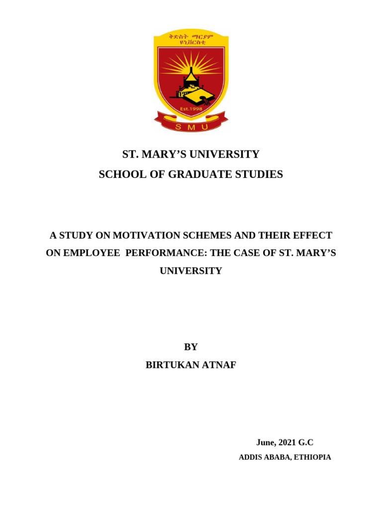 Birtukan Atnaf (After Defense) | PDF | Motivation | Motivational