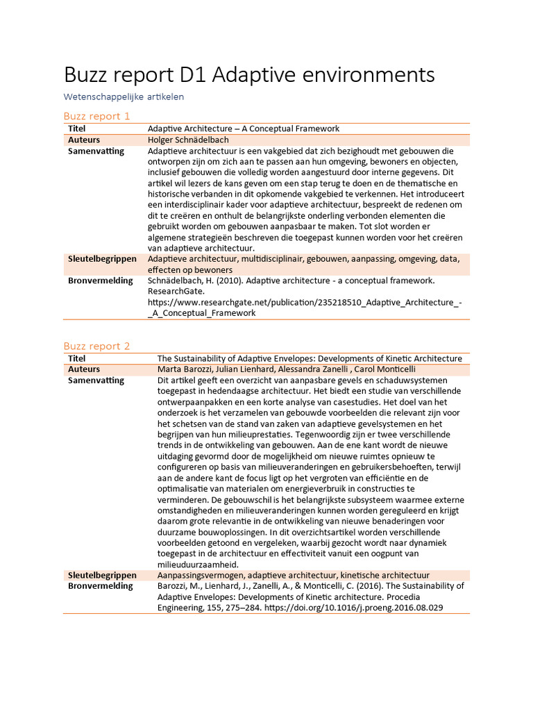 Buzz Report D1 | PDF