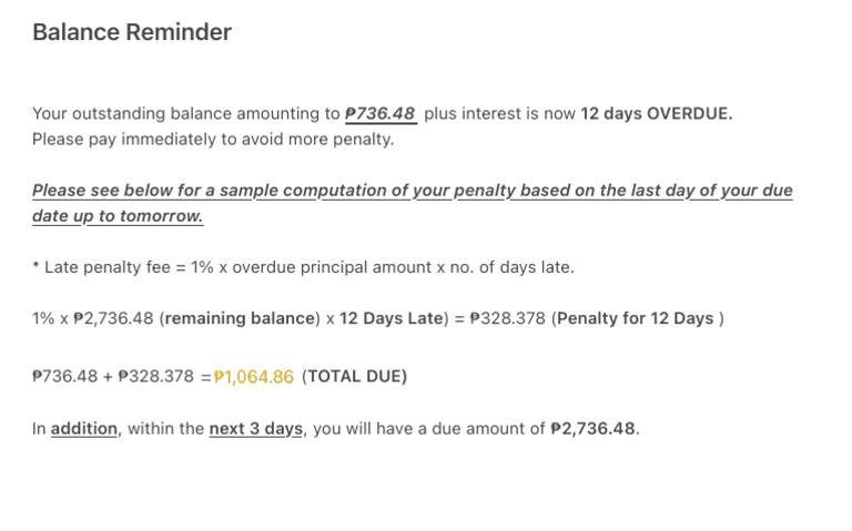 Balance Reminder | PDF | Finance & Money Management