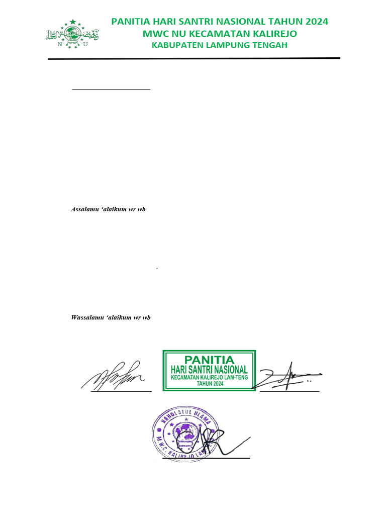 Undangan Rakor Panitia HSN 2024 | PDF | Ilmu Sosial