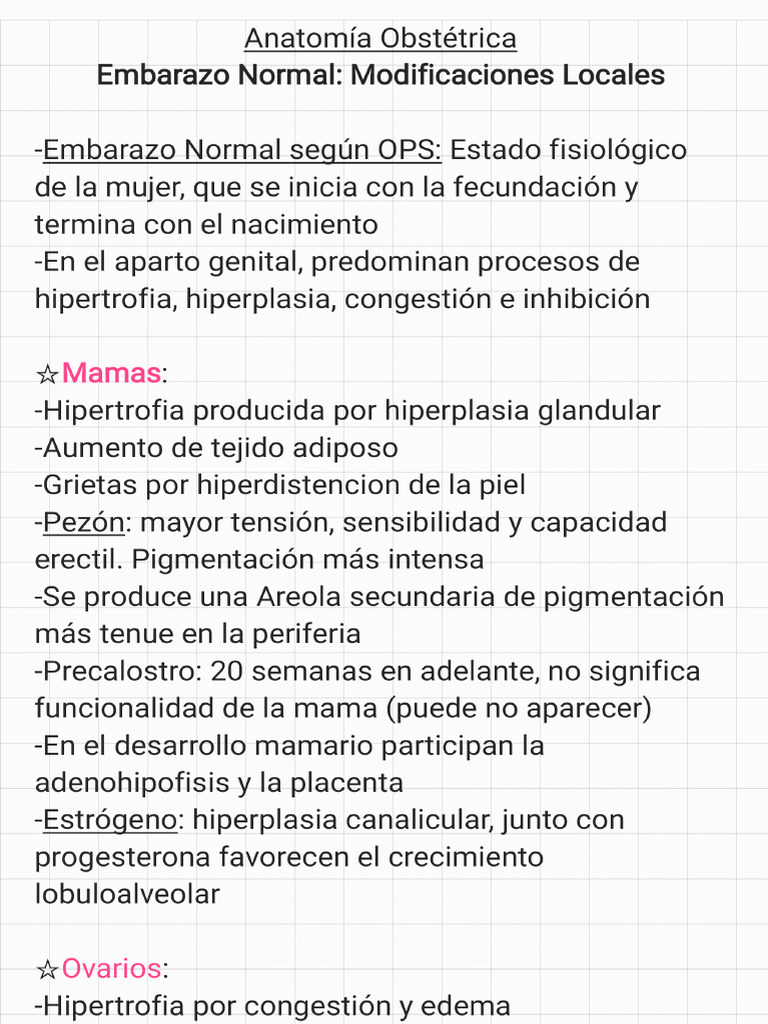 Embarazo Normal Modificaciones Locales AO - 241022 - 172646 | PDF