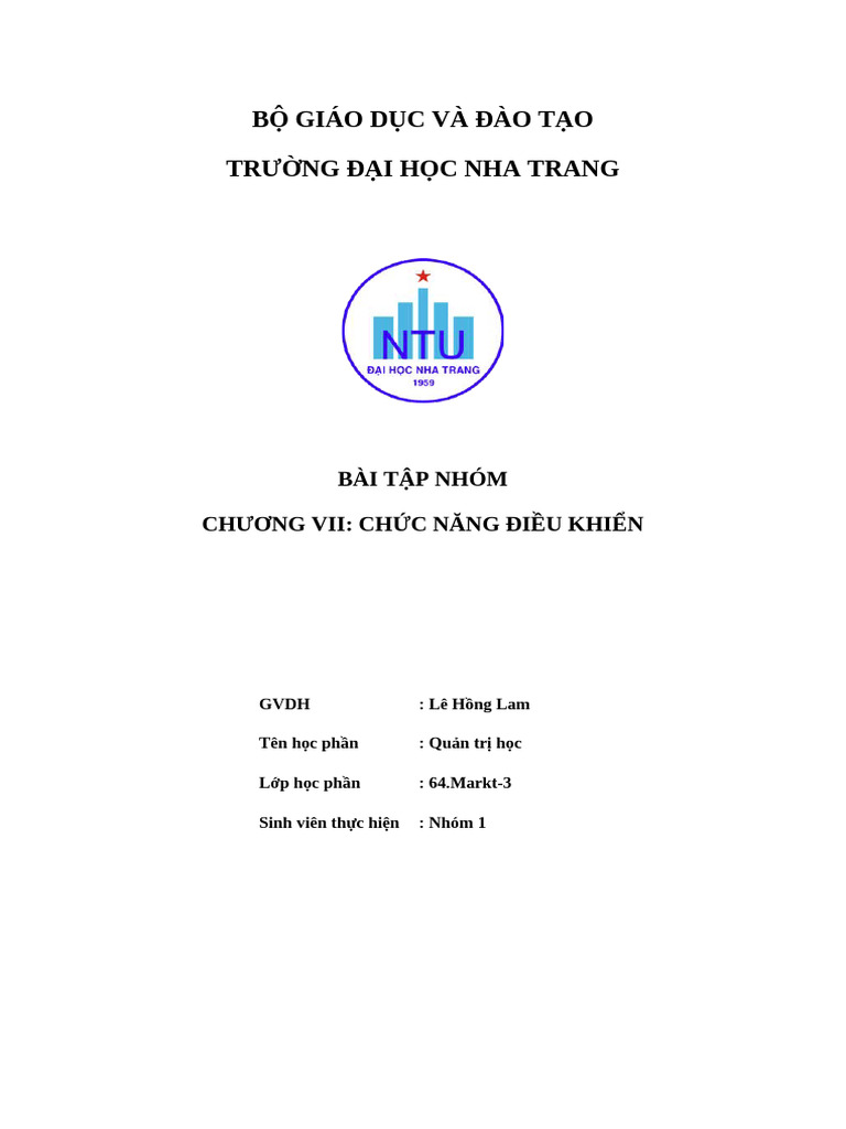 1 - Bai Tap Nhom - QTH - Nhom1 - 64.martkt-3 | PDF
