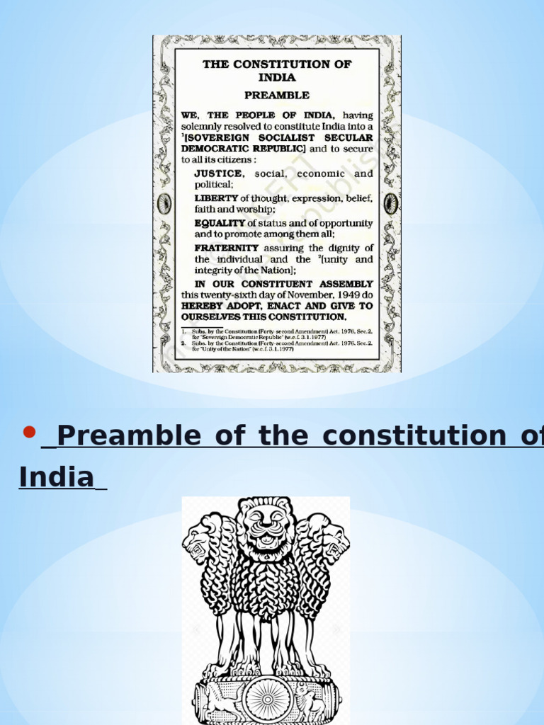 Understanding India's Constitution Preamble | PDF | Legal Documents ...