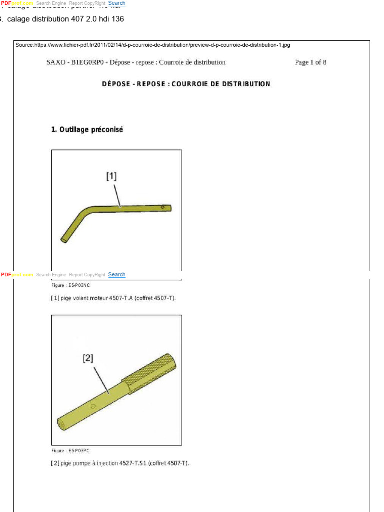 Calage Distribution Partner 1.6 Hdi Gratuit PDF | PDF