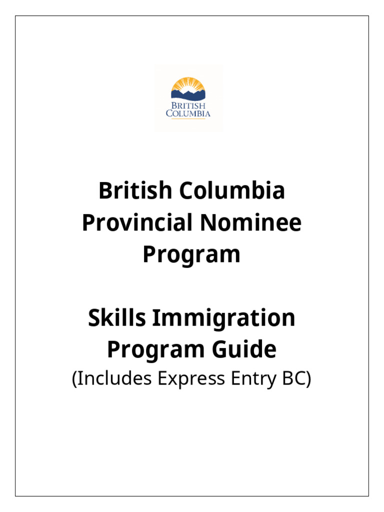 BC-PNP-Skills-Immigration-Program-Guide | PDF | International English ... BC-PNP-Skills-Immigration-Program-Guide | PDF | International English ...