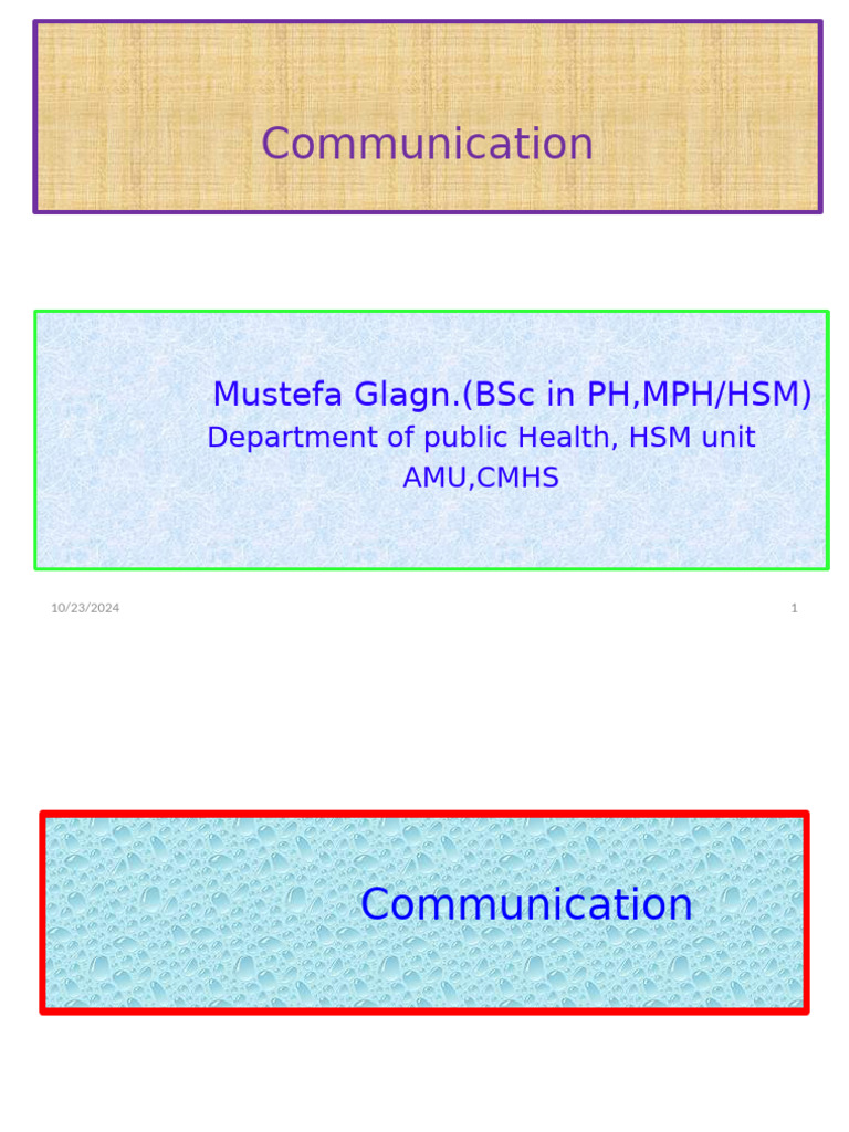 Communication PPT | PDF | Communication | Decision Making
