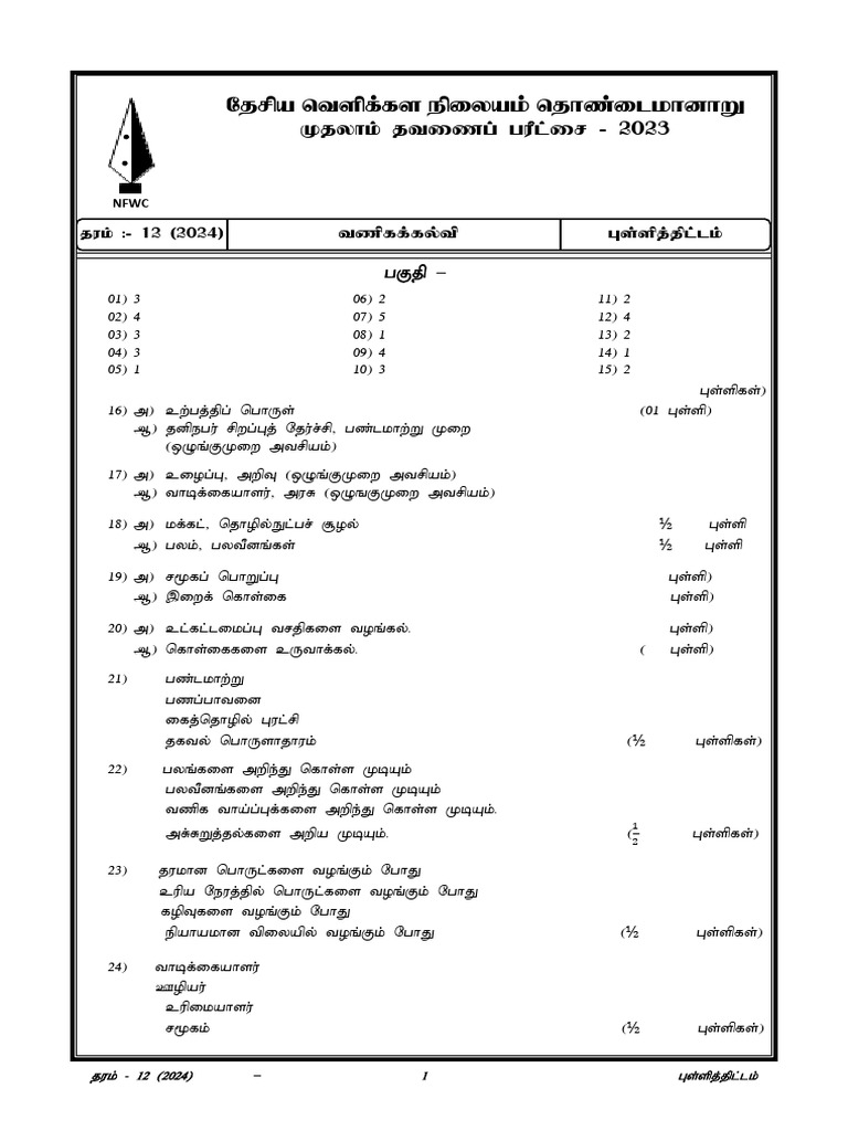 Answer Scheme | PDF