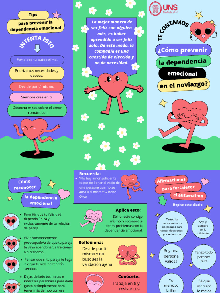 Tríptico Dependencia Emocional | PDF | Amor | Autoestima