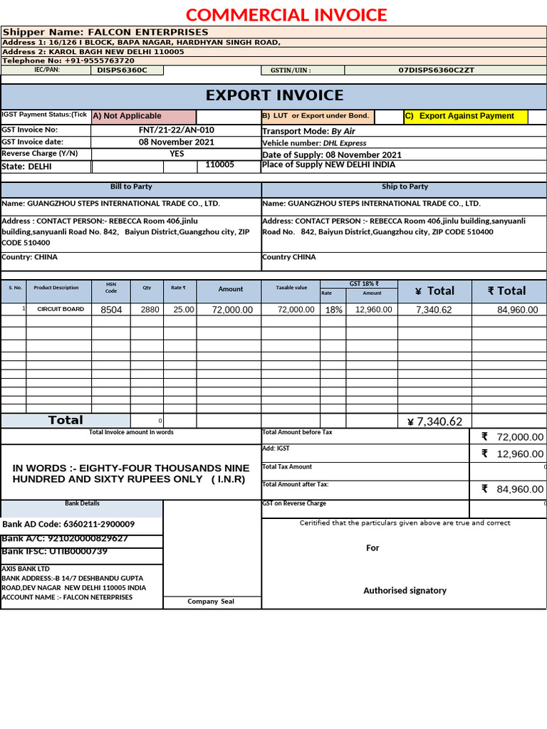 30winvoice Word | PDF | Taxes | Payments