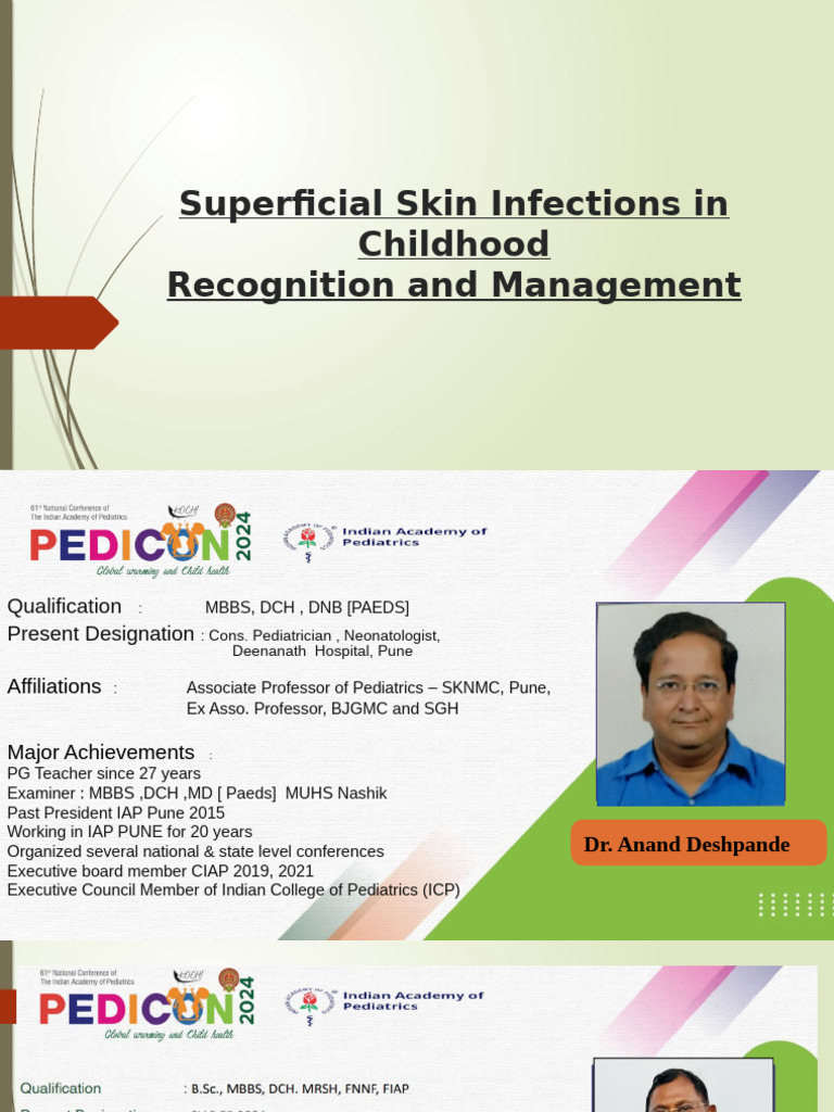 Superficial Skin Infections in Peds | PDF | Dermatitis | Diseases And ...