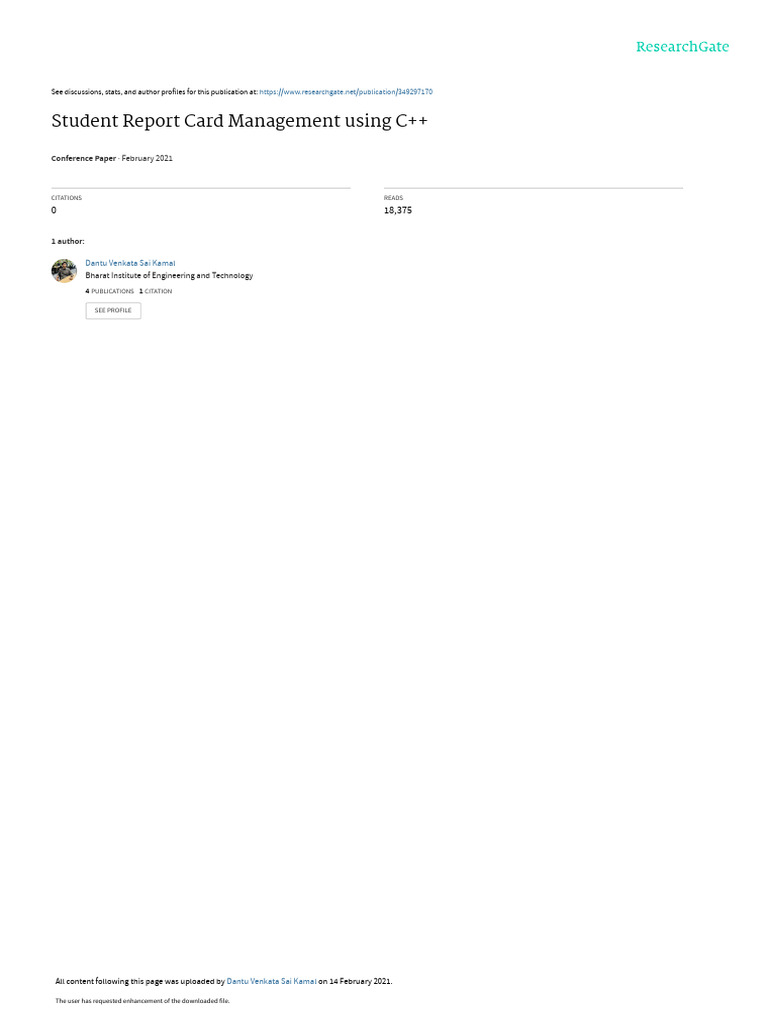 Student Report Card Management Report | PDF | Computer File | Menu ...