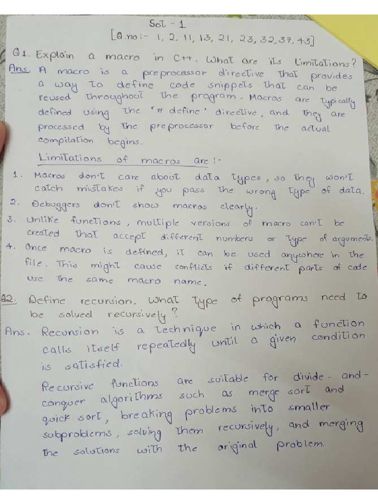 OOPS set 1 (1) | PDF