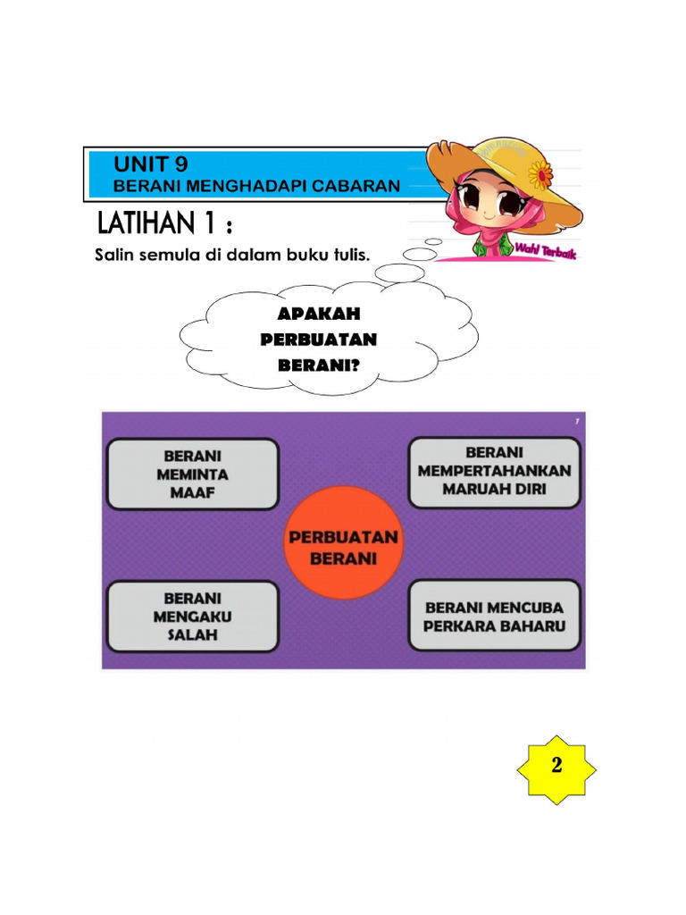 Latihan PM T1 Unit 9 Berani Menghadapi Cabaran | PDF