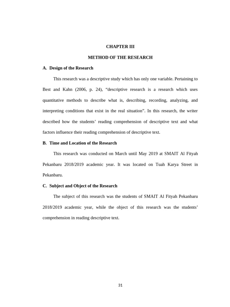 CHAPTER III | PDF | Validity (Statistics) | Science