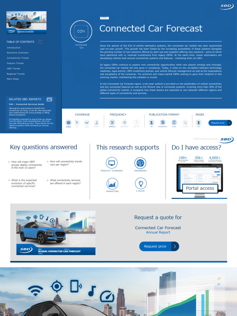 536 Report Preview - Connected Car Forecast | PDF | Computing