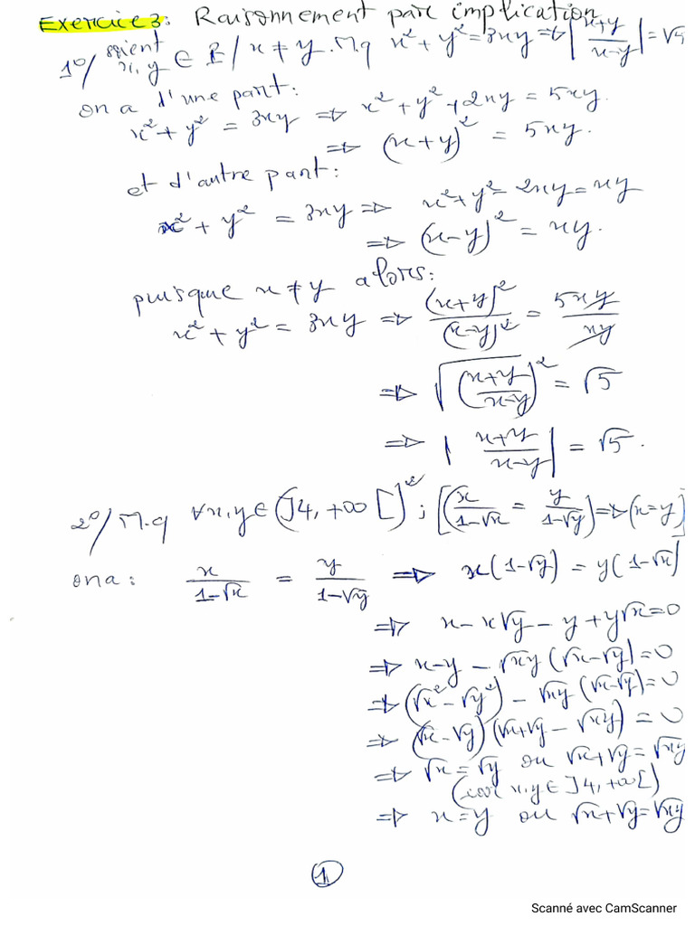 Correction Serie Des Exercice La Logique | PDF