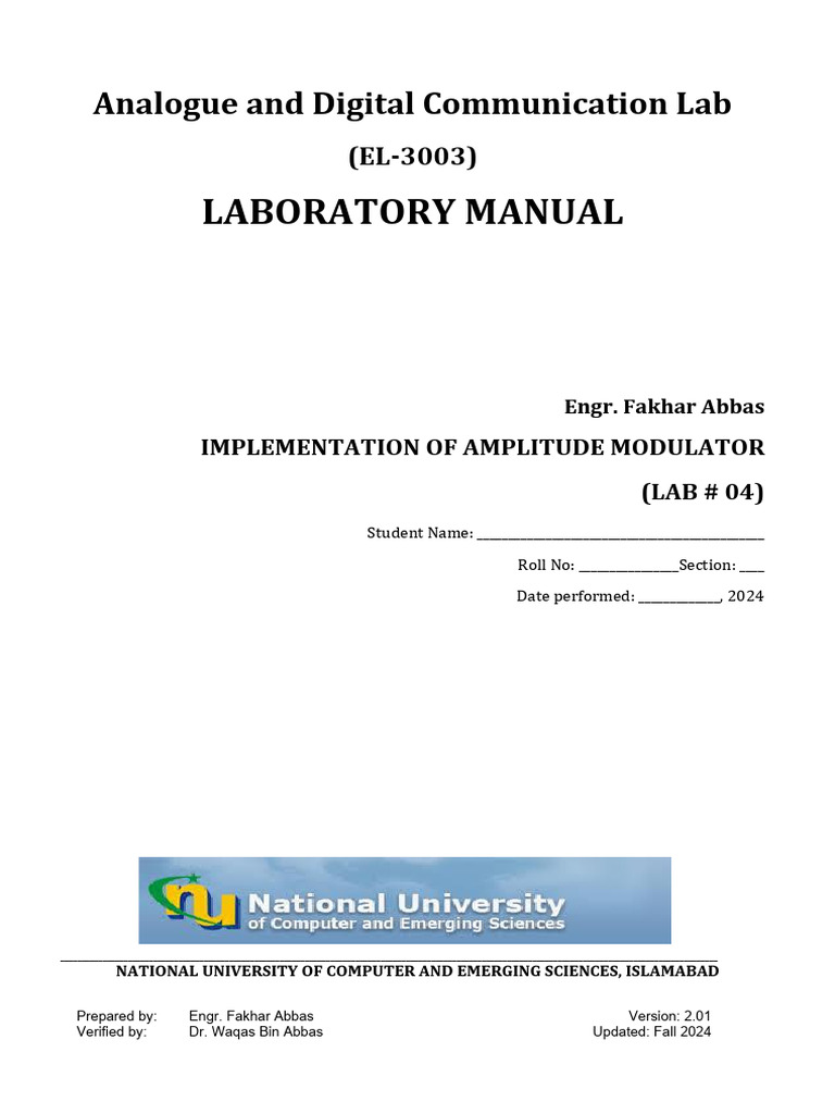 Lab 04 | PDF | Frequency Modulation | Modulation