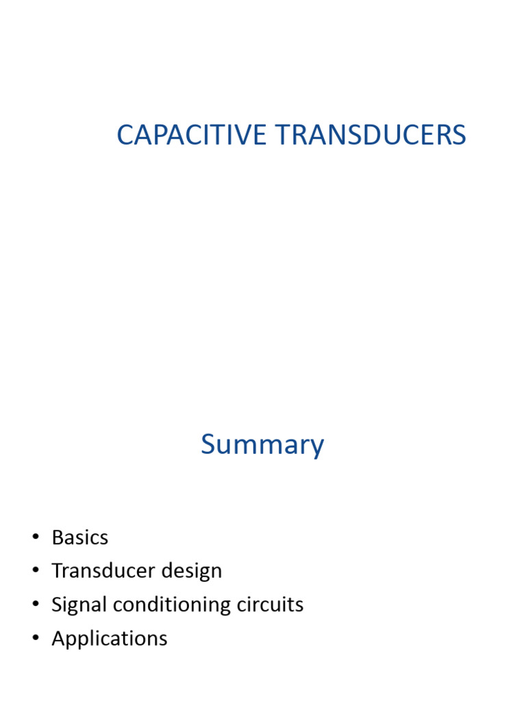 capacitive transducers | PDF | Capacitor | Capacitance