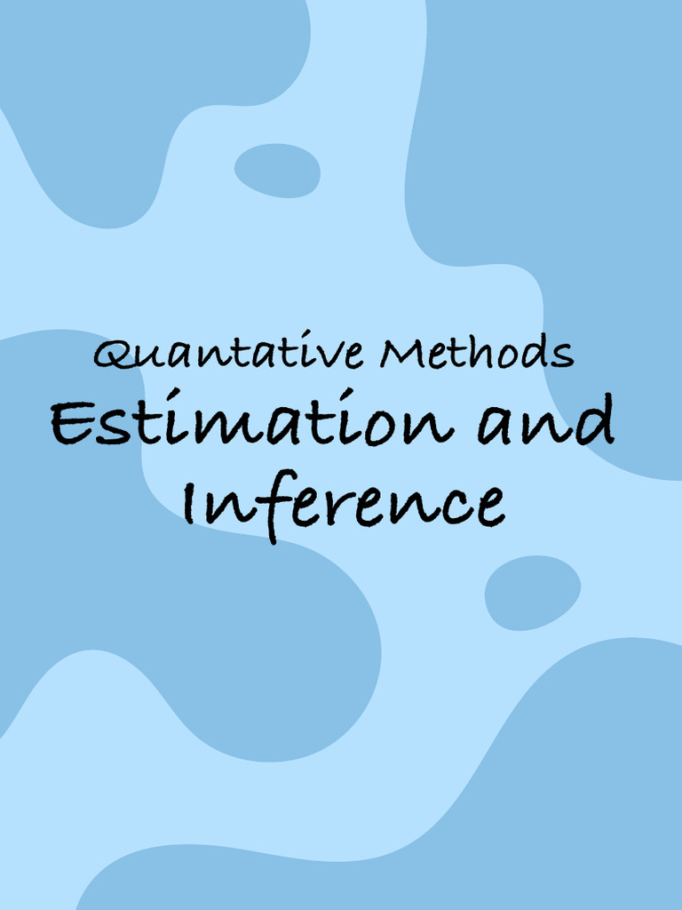 Estimation and Inference | PDF