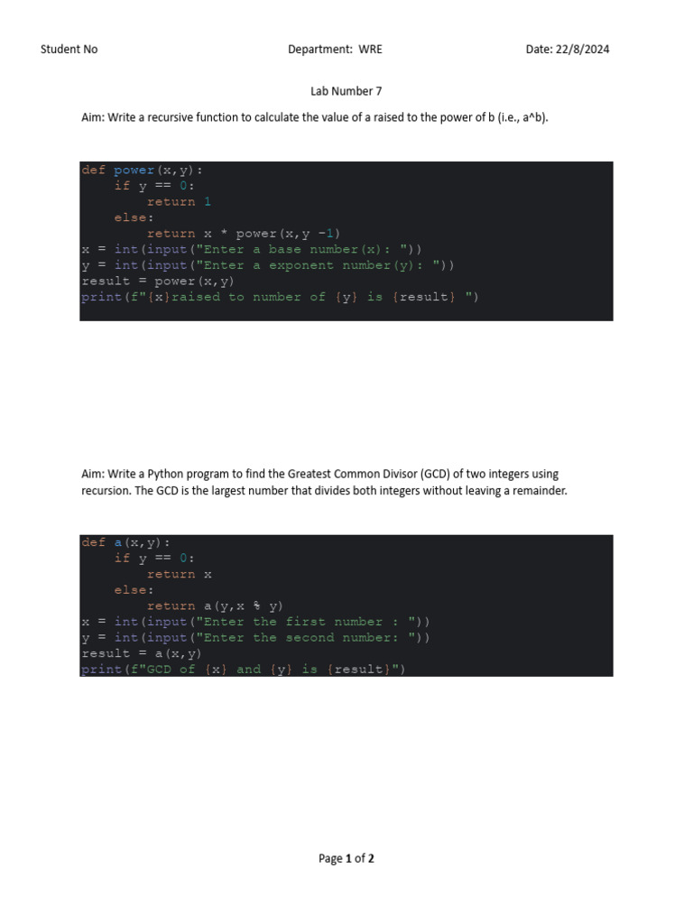 Power: Def If Return Else Return | PDF