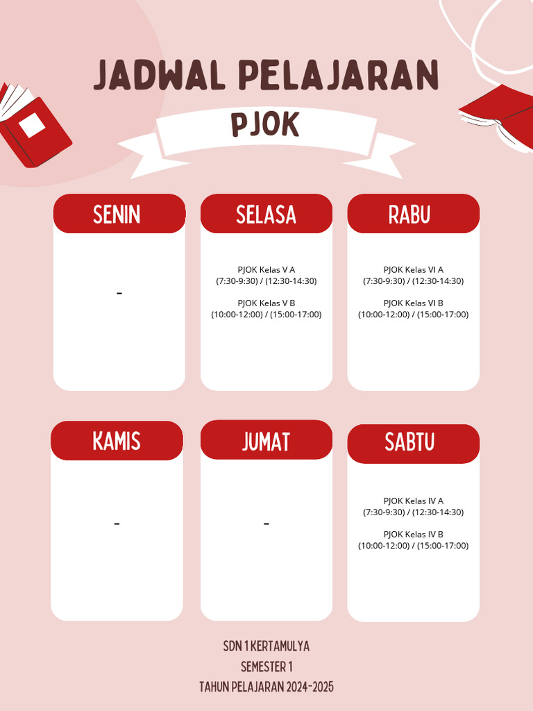 Merah Muda Ilustrasi Jadwal Pelajaran Kelas - 20240723 - 001753 - 0000 ...
