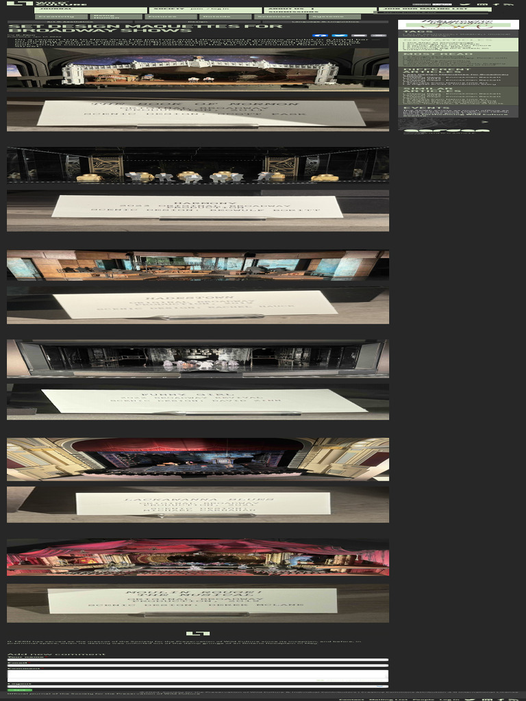 Broadway Set Design Maquettes Exhibit | PDF