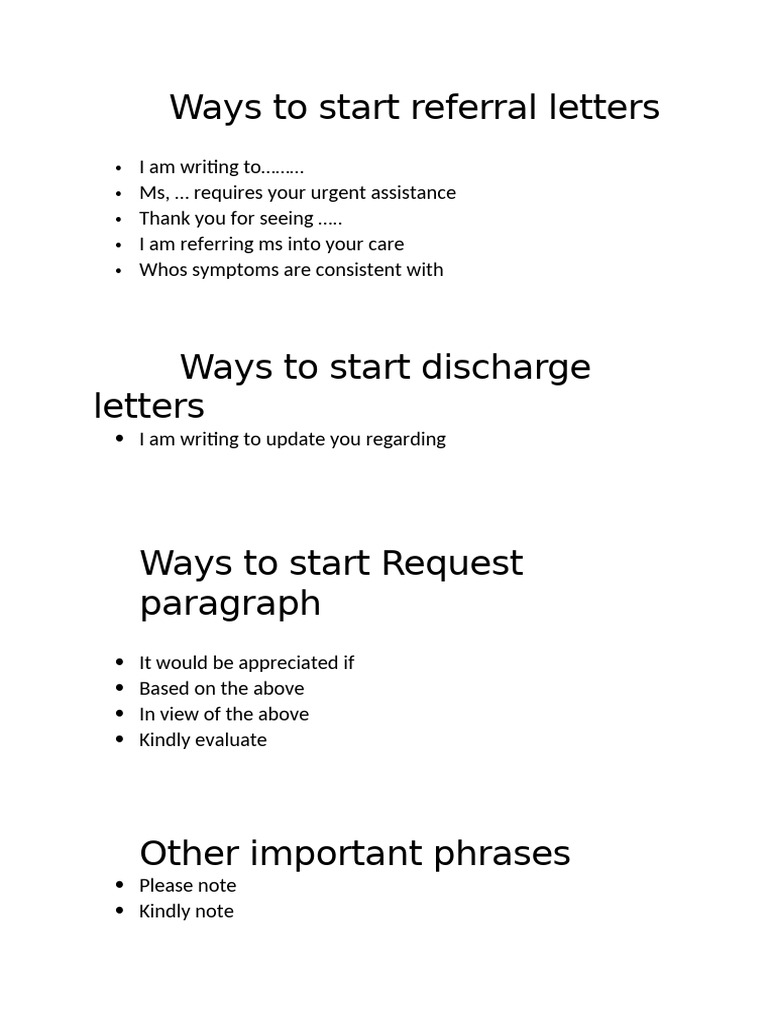 Ways To Start Letters | PDF