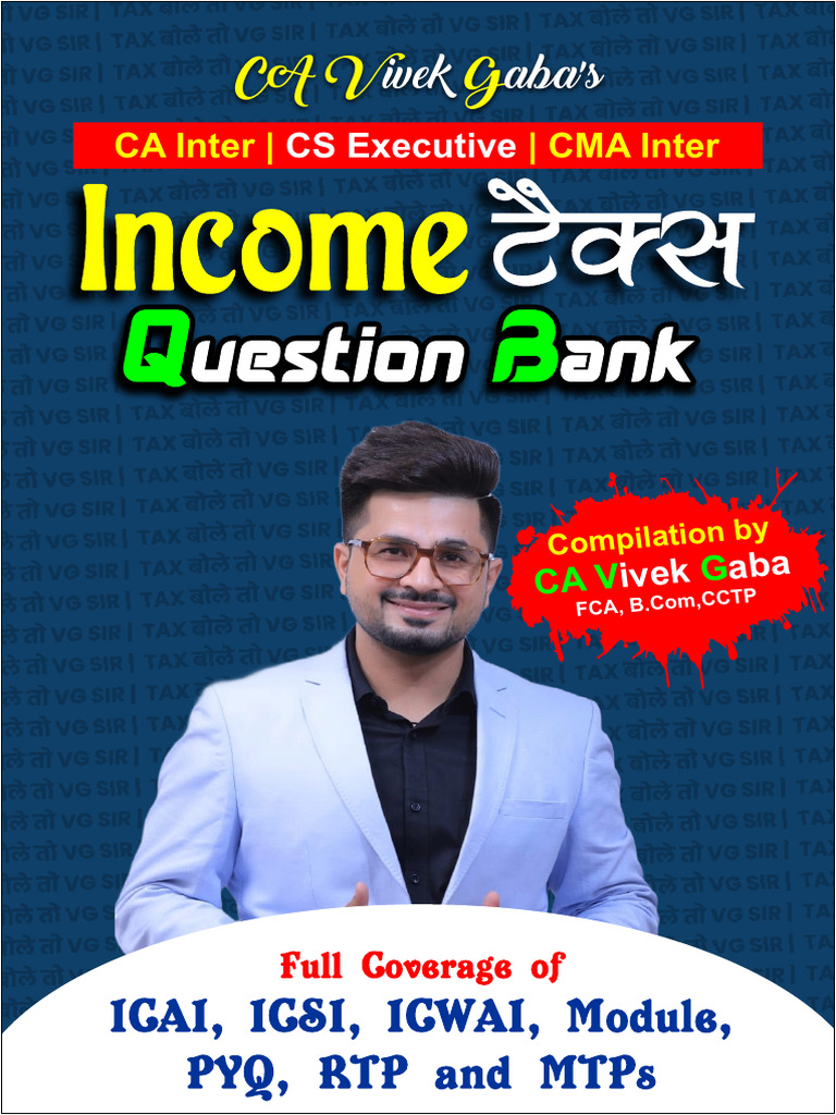Income Tax Question Bank With MCQ by VG Sir-1 | PDF | Tax Deduction ...