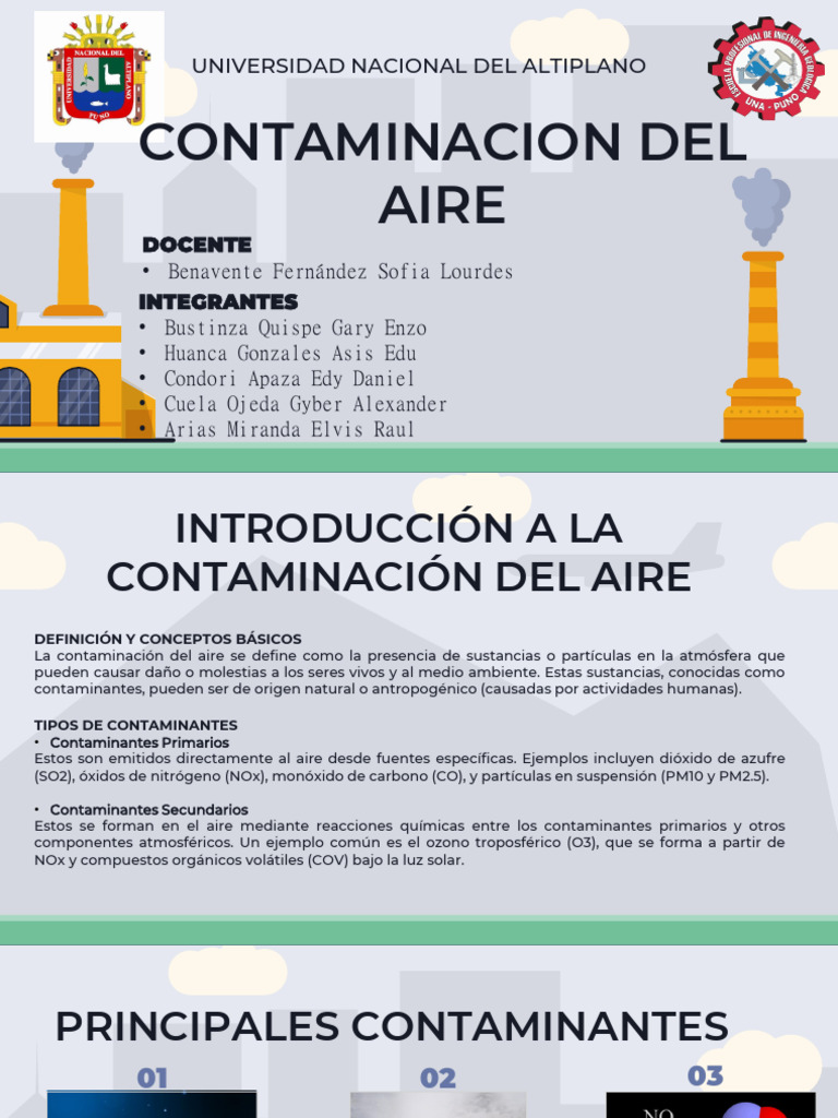 Contaminacion Del Aire | PDF | Ozono | Contaminación