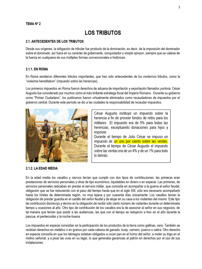 Tema #2 Los Tributos | PDF | Impuestos | Economias