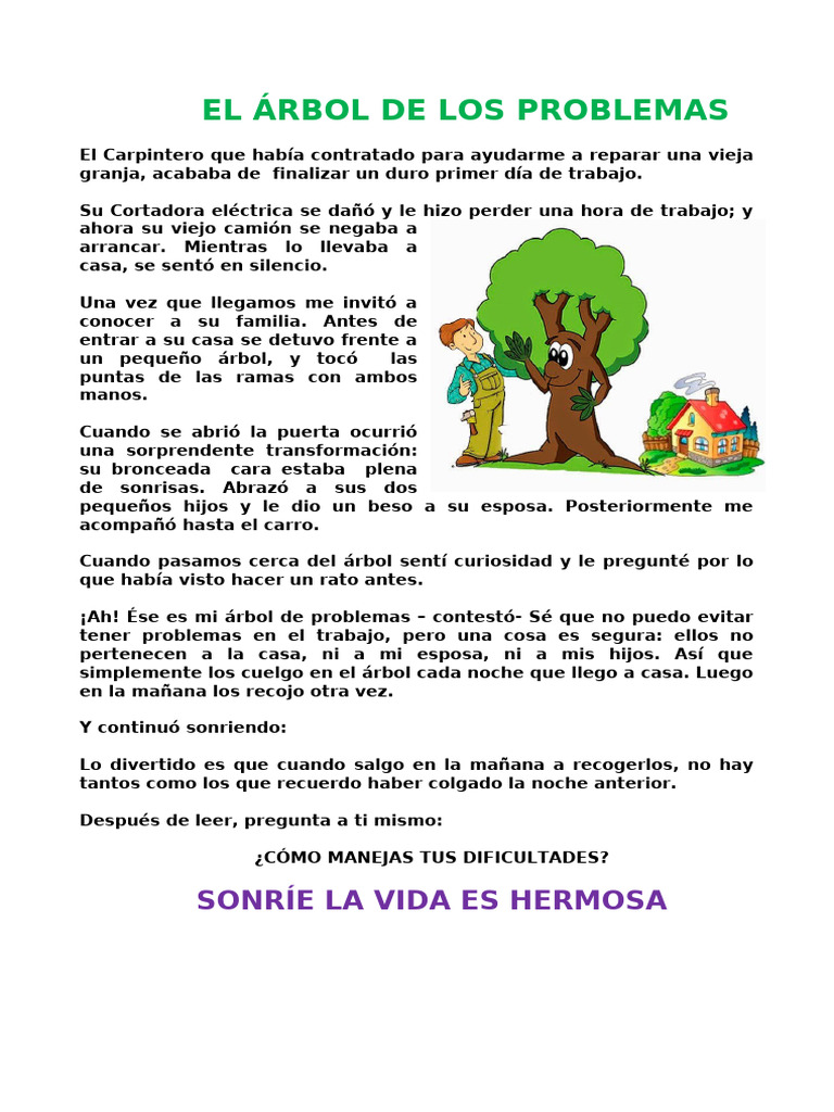 El árbol de los problemas y la vida en pareja | PDF
