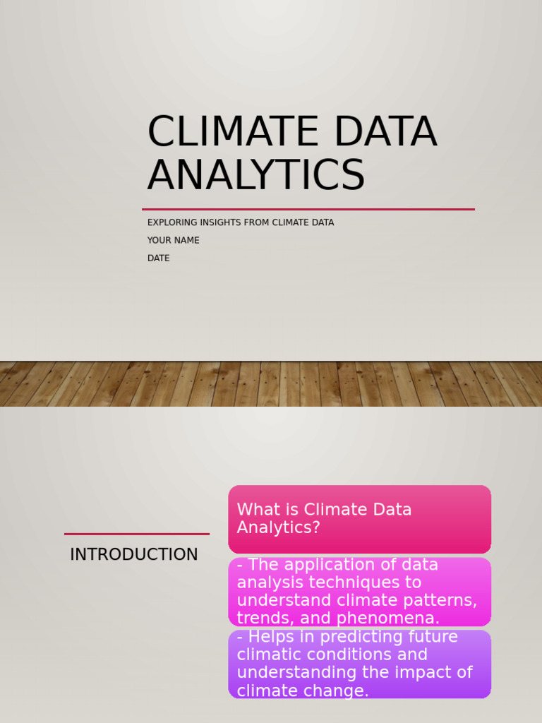Climate Data Analytics 15 Slides | PDF | Climate | Analytics