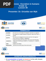 ? Excretion - Grade 11 Life Sciences | PDF