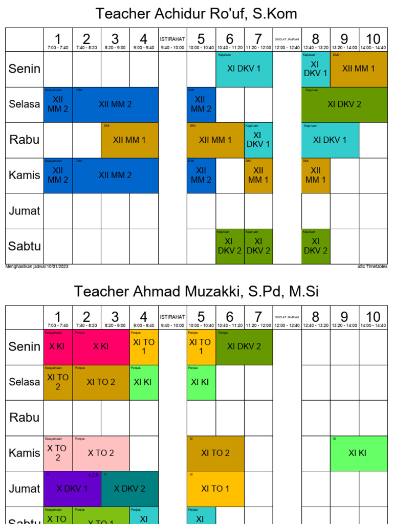 JADWAL GURU SMT 2 UPDATE | PDF