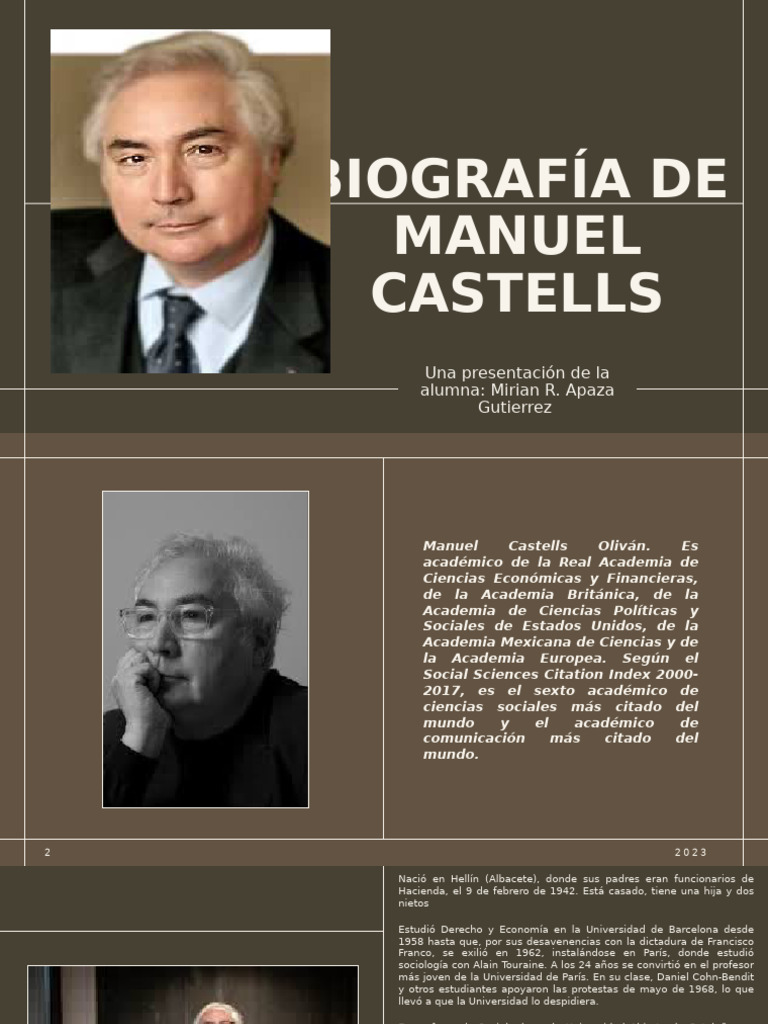 Biografia de Manuel Castells | PDF | Science | Educación en artes liberales