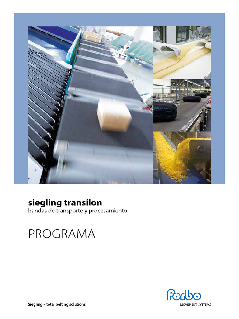 Siegling Transilon - Product Range (Ref. No. 224) | PDF | Transporte ...