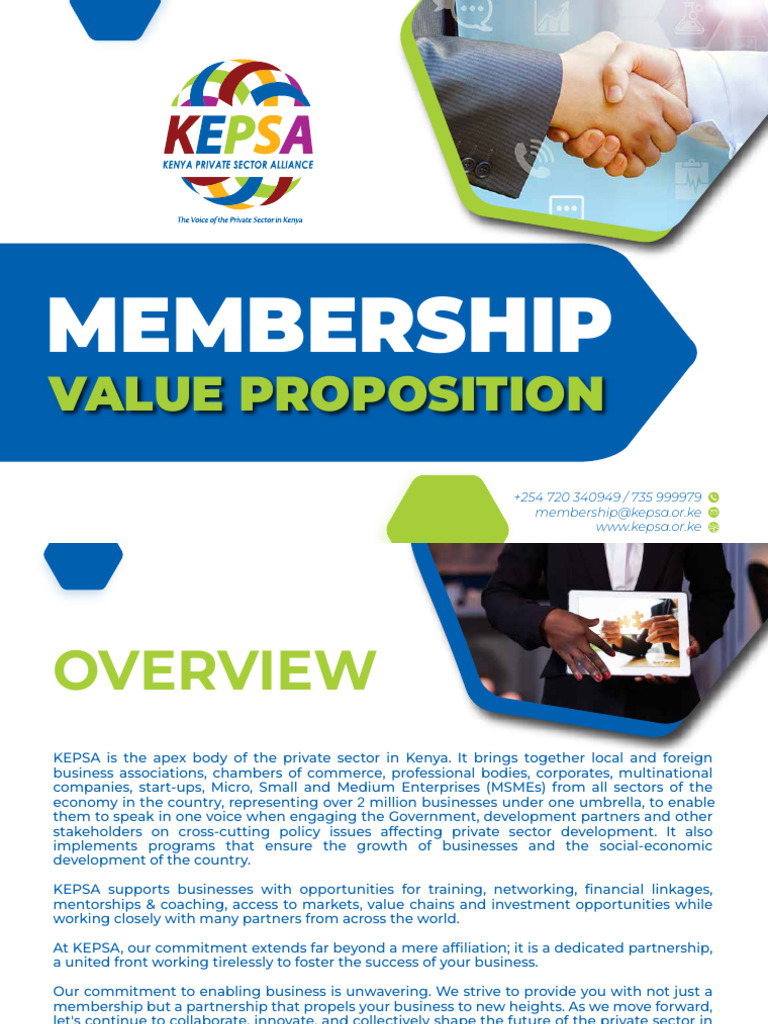 KEPSA Membership Benefits Overview | PDF | Private Sector Development ...