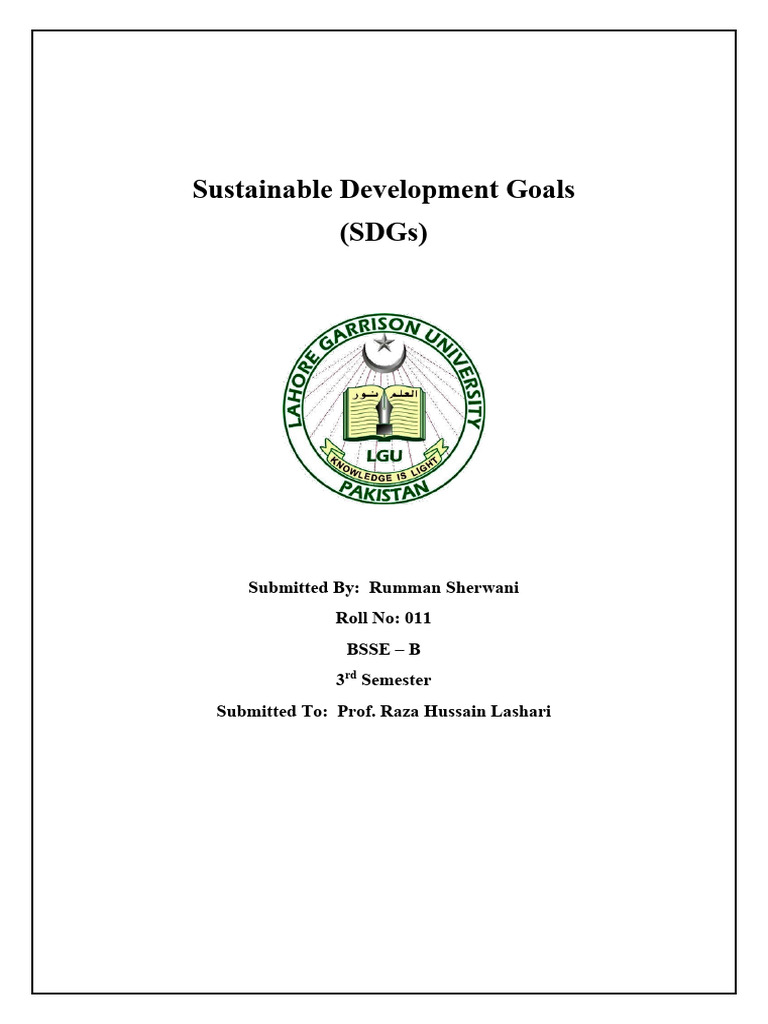 Sustainable Development Goals | PDF | Sustainability | Sustainable ...