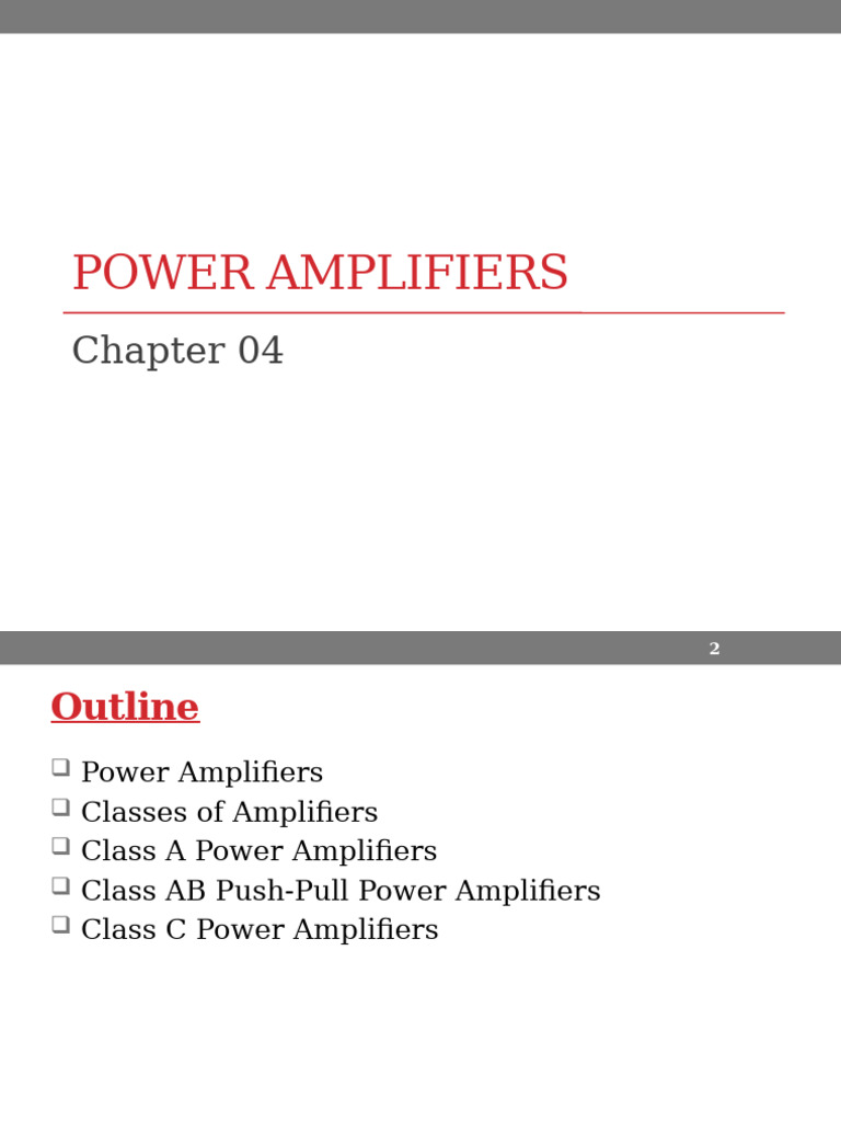 4- Power Amplifiers | PDF | Amplifier | Inductor