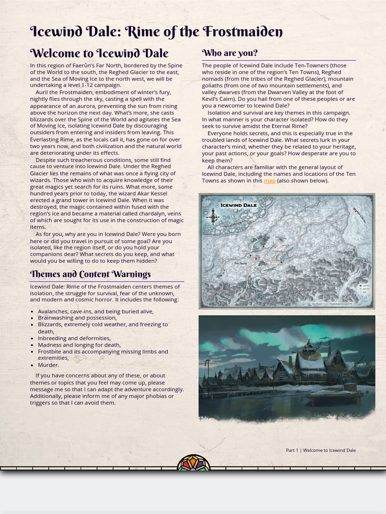 Rime of The Frostmaiden - GM Binderwokeasfuk | PDF